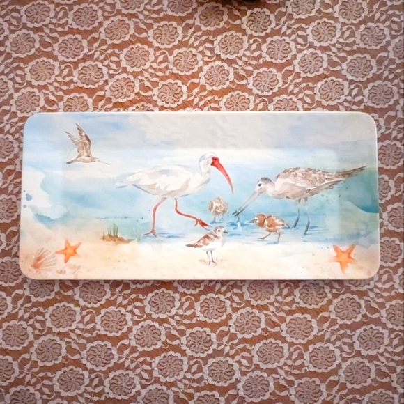 Pier 1 | Dining | Pier Serving Tray Audubon Coastal Beach Sea Birds ...